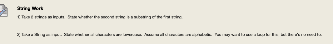 Solved String Work 1) Take 2 strings as inputs. State | Chegg.com