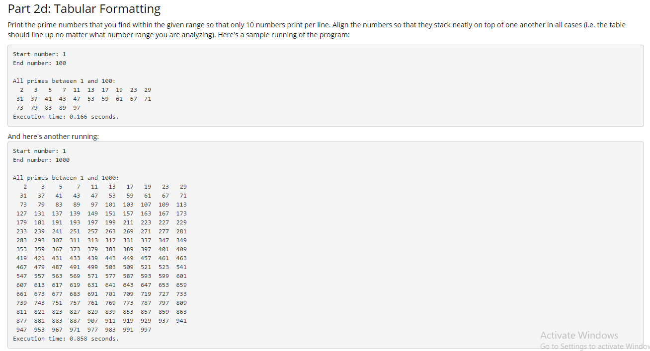 Solved Part 2: Prime Numbers Note: There are four parts to | Chegg.com