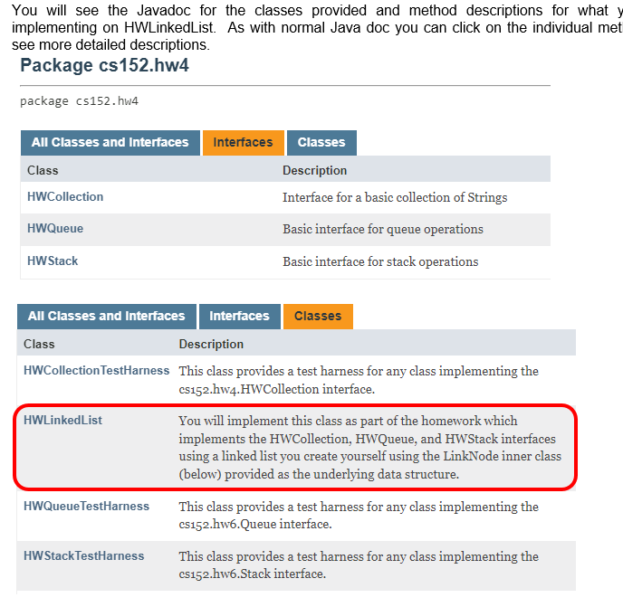 Solved Specification: Mastering collections with linked | Chegg.com