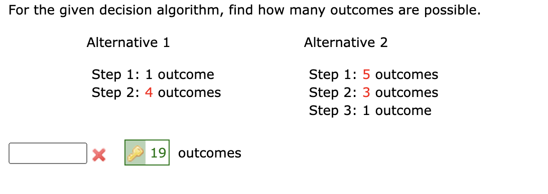 Solved For the given decision algorithm, find how many | Chegg.com