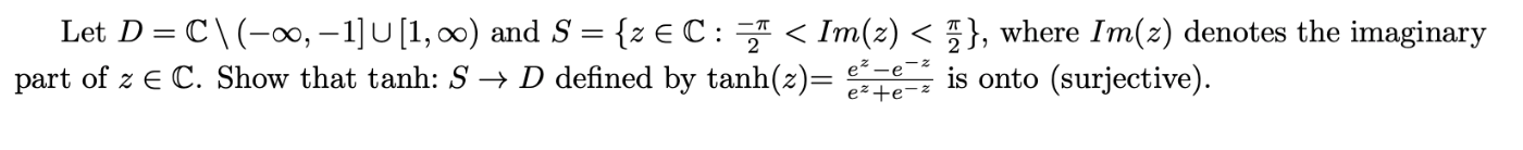 Solved Let D=C\(−∞,−1]∪[1,∞) and S={z∈C:2−π | Chegg.com