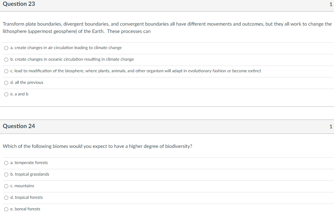 Solved Transform plate boundaries, divergent boundaries, and | Chegg.com