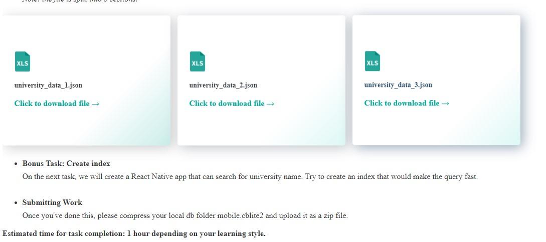 Task 1: Create a Local Couchbase Lite DB Step | Chegg.com