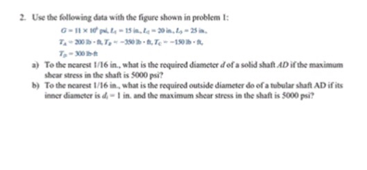 Solved Use the following data with the figure shown in | Chegg.com