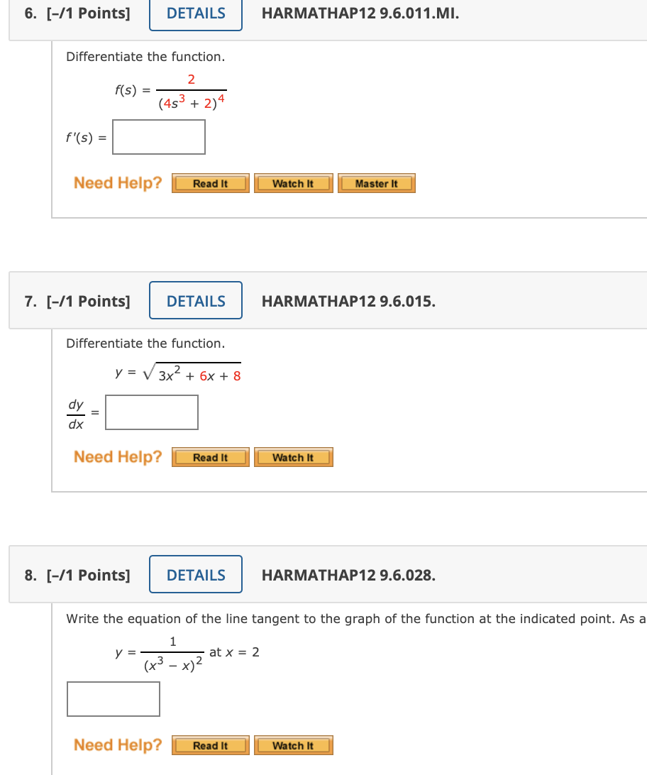 Solved 6. [-/1 Points] DETAILS HARMATHAP12 9.6.011.MI. | Chegg.com
