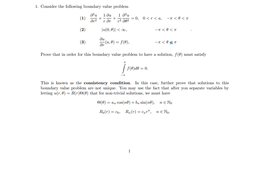 Solved This is known as the consistency condition. In this | Chegg.com