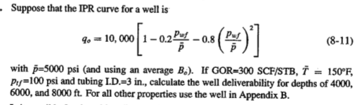 Suppose that the IPR curve for a well is [-*-()] 9. = | Chegg.com