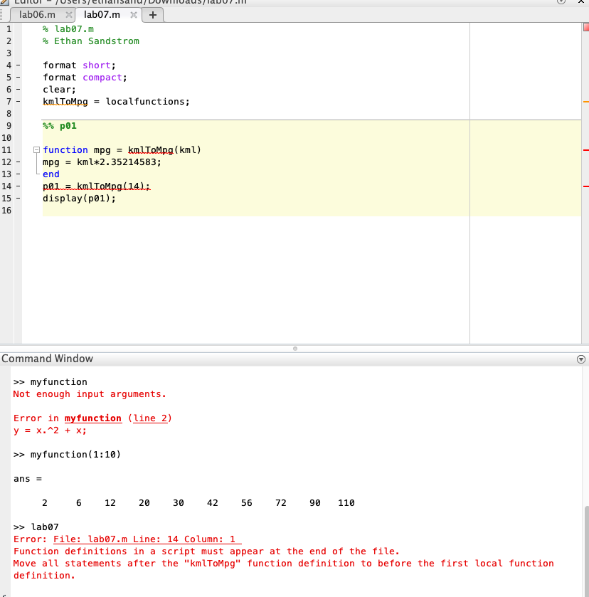 Solved 1. Write a MATLAB local function that converts fuel | Chegg.com