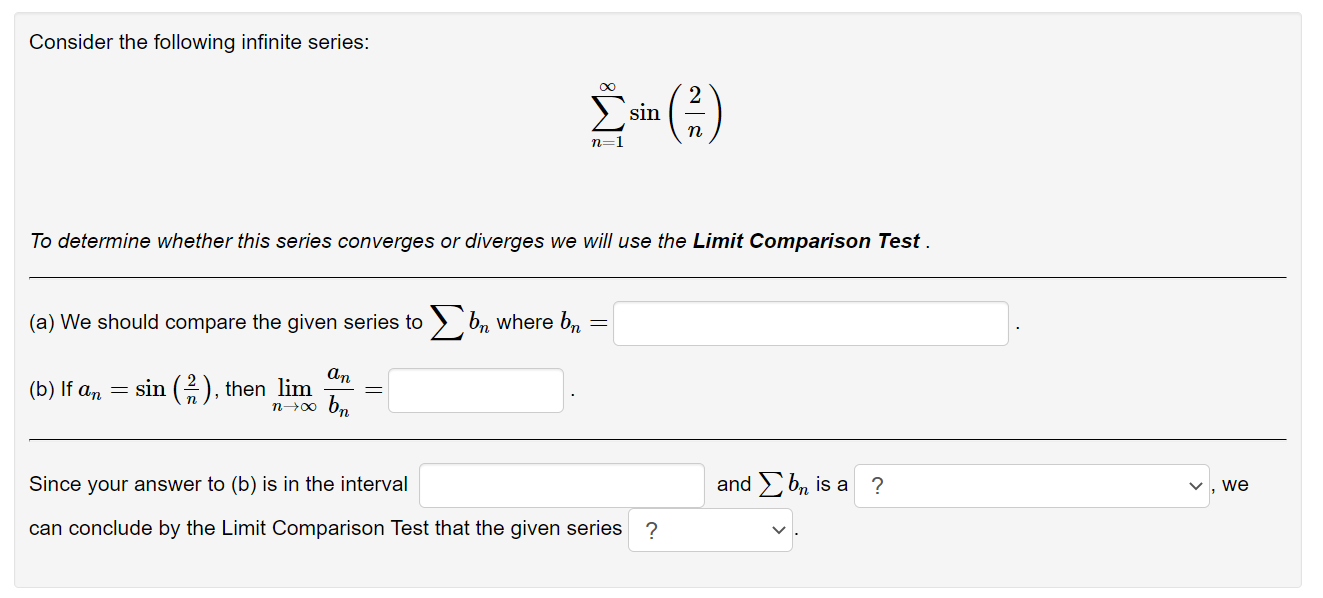 Solved Consider the following infinite series: ∑n=1∞sin(n2) | Chegg.com