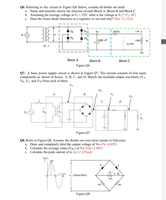 Solved Q6. Referring to the circuit in Figure Q6 below, | Chegg.com