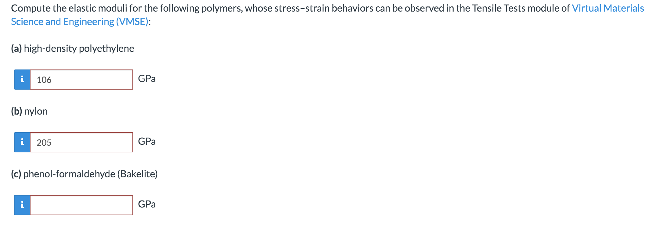 Solved Compute the elastic moduli for the following | Chegg.com