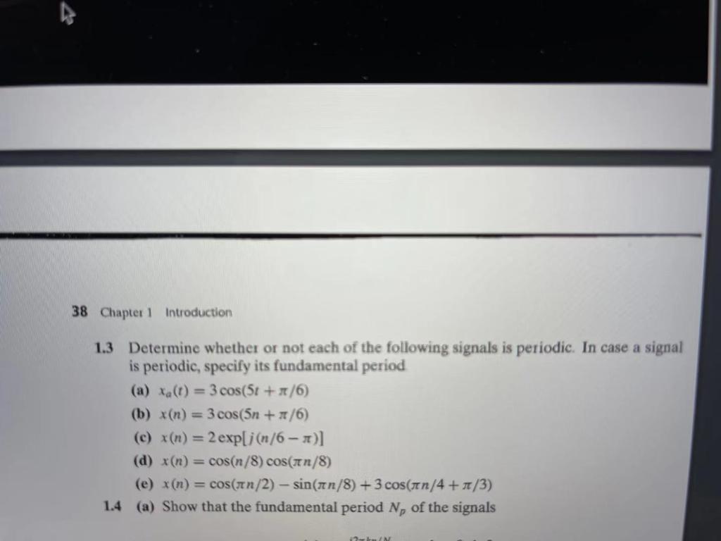 Solved 38 Chapter 1 Introduction 1.3 Determine whether or | Chegg.com