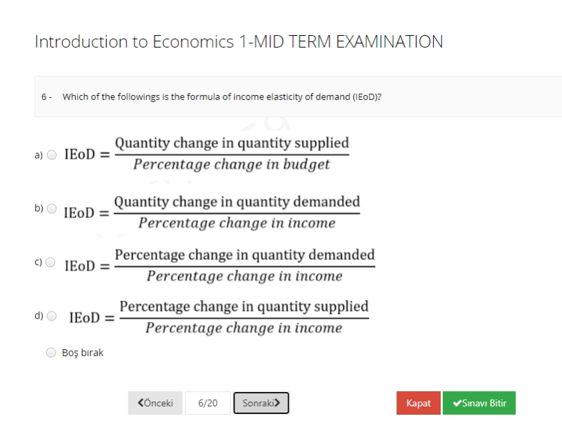 Solved Introduction to Economics 1-MID TERM EXAMINATION 6. | Chegg.com