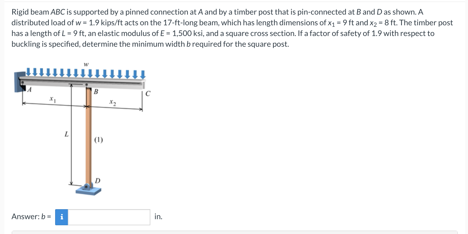 Solved Rigid beam ABC is supported by a pinned connection at | Chegg.com