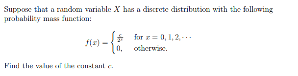 Solved Suppose that a random variable X has a discrete | Chegg.com