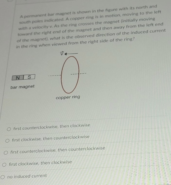 Solved A permanent bar magnet is shown in the figure with | Chegg.com