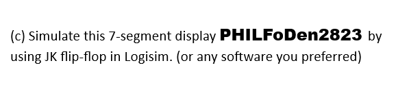 Solved (c) ﻿Simulate this 7-segment display PHILFoDen2823 | Chegg.com