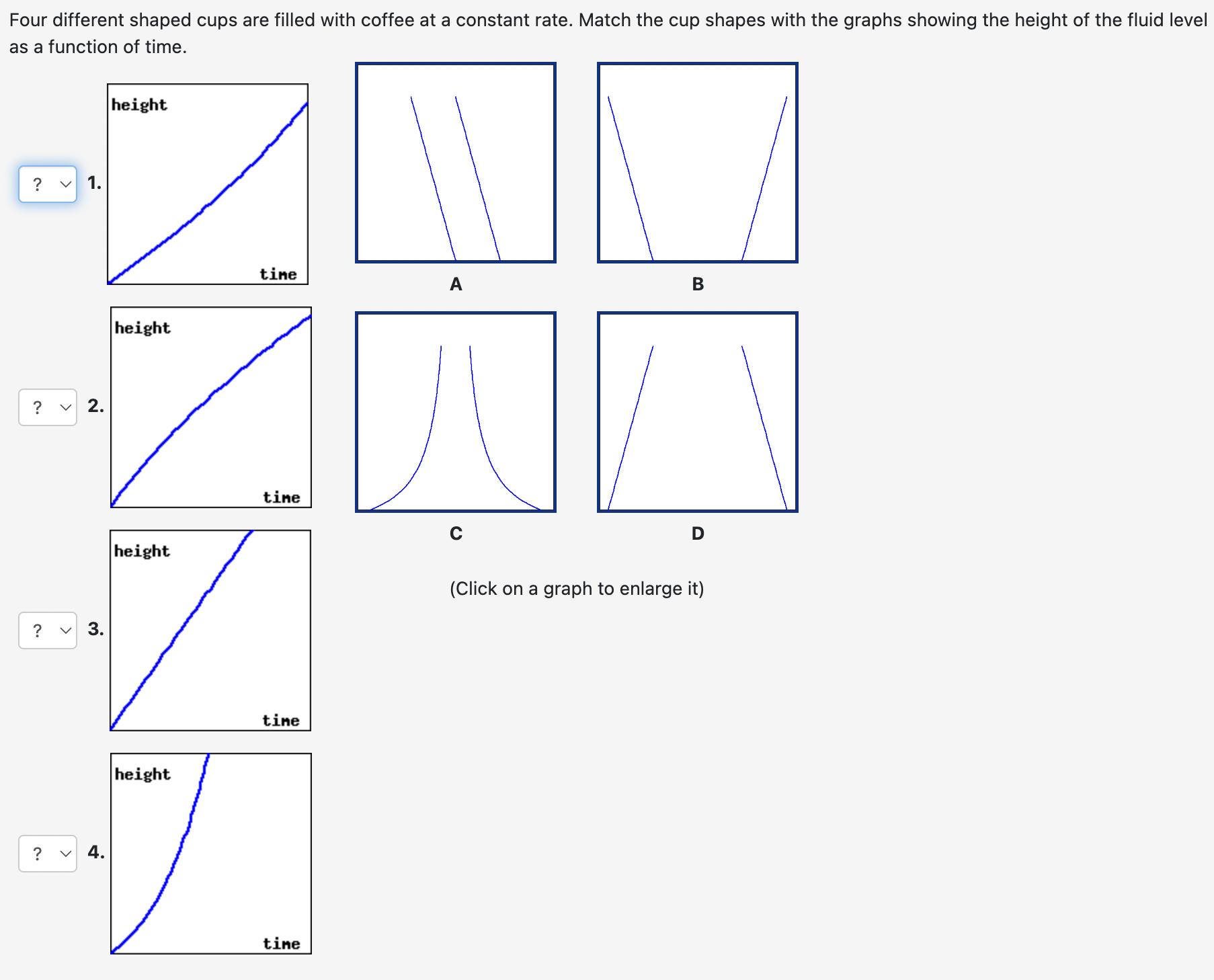 Solved A B (Click on a graph to enlarge it) | Chegg.com Solved A B (Click on a graph to enlarge it) | Chegg.com