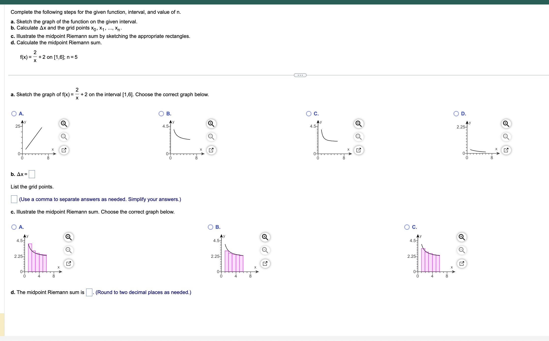 Solved Complete the following steps for the given function, | Chegg.com