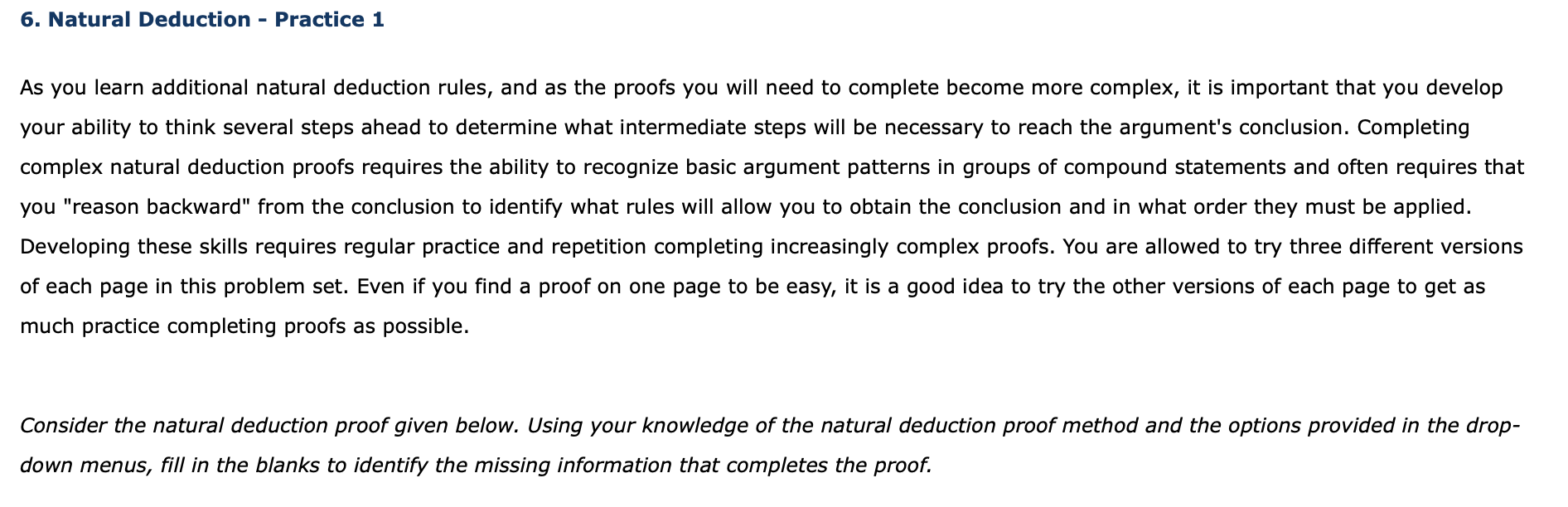 Solved As you learn additional natural deduction rules, and | Chegg.com