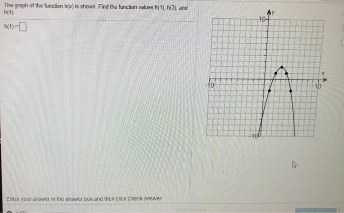 Solved The graph of the function h(x) is shown. Find the | Chegg.com