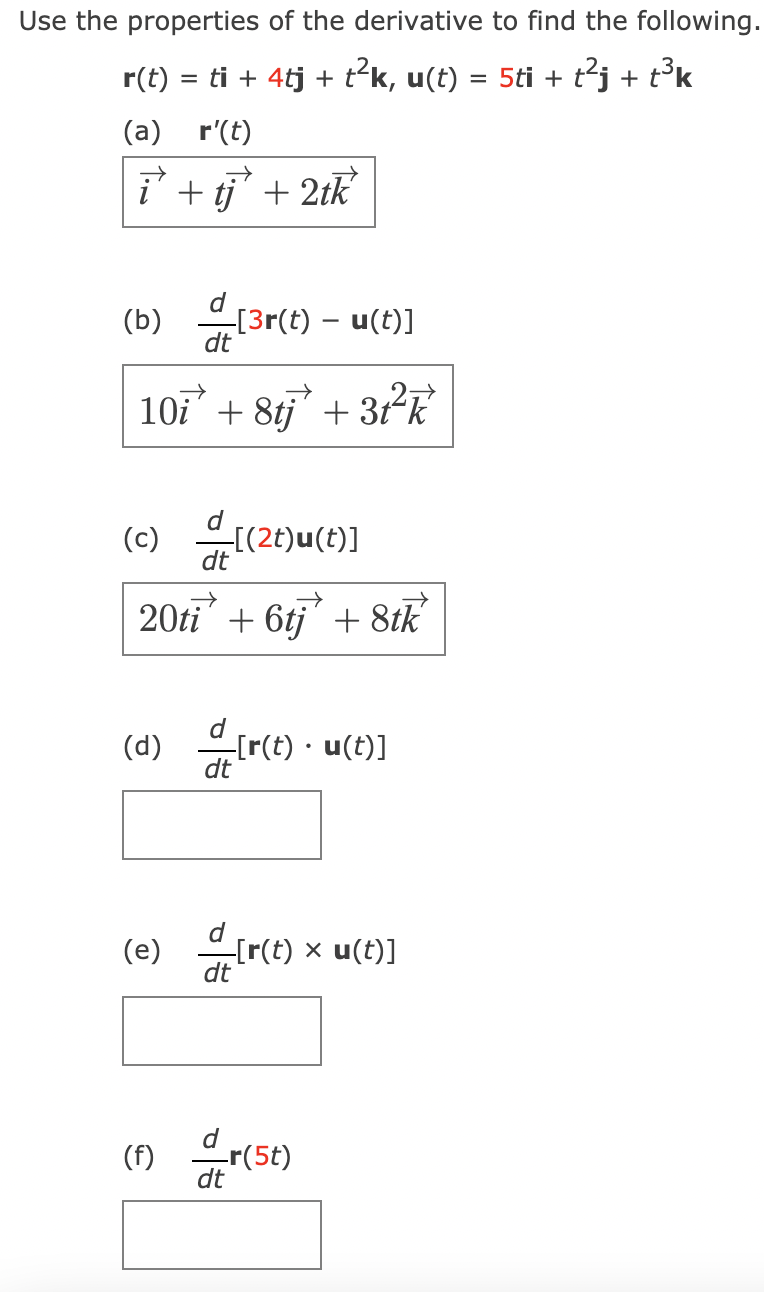 Solved Use the properties of the derivative to find the | Chegg.com