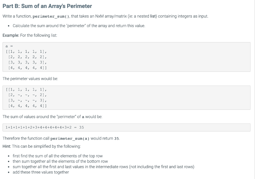 Solved Part A: String to List Conversion Write two | Chegg.com