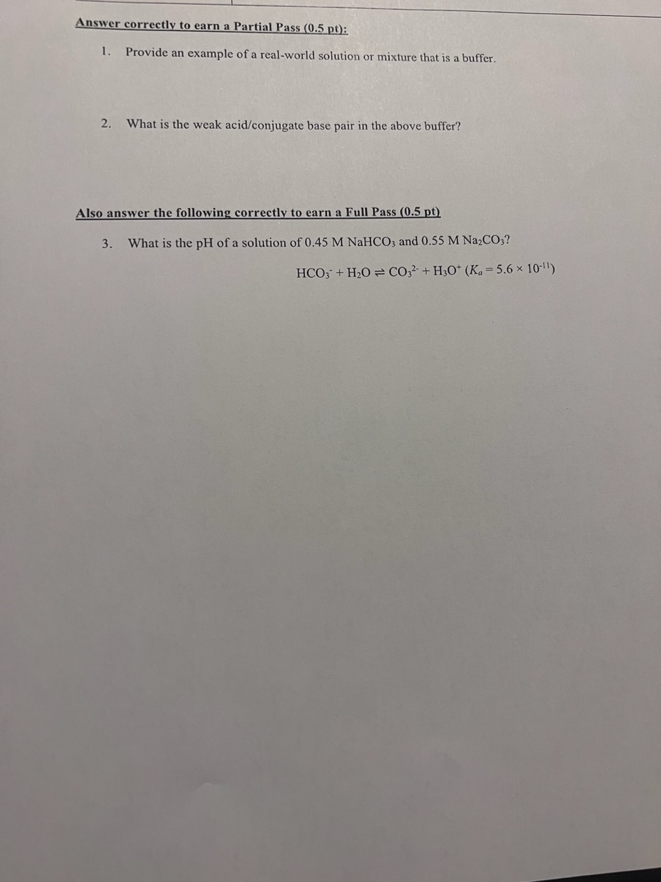Solved Answer correctly to earn a Partial Pass ( 0.5pt) : 1. | Chegg.com