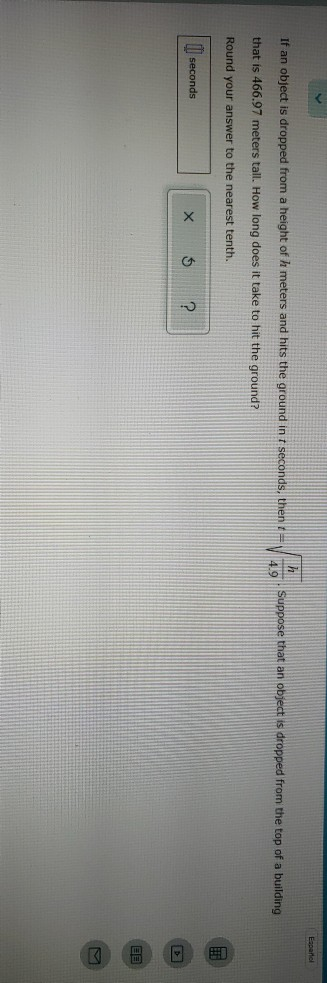 Solved Eapanel If An Object Is Dropped From A Height Of H