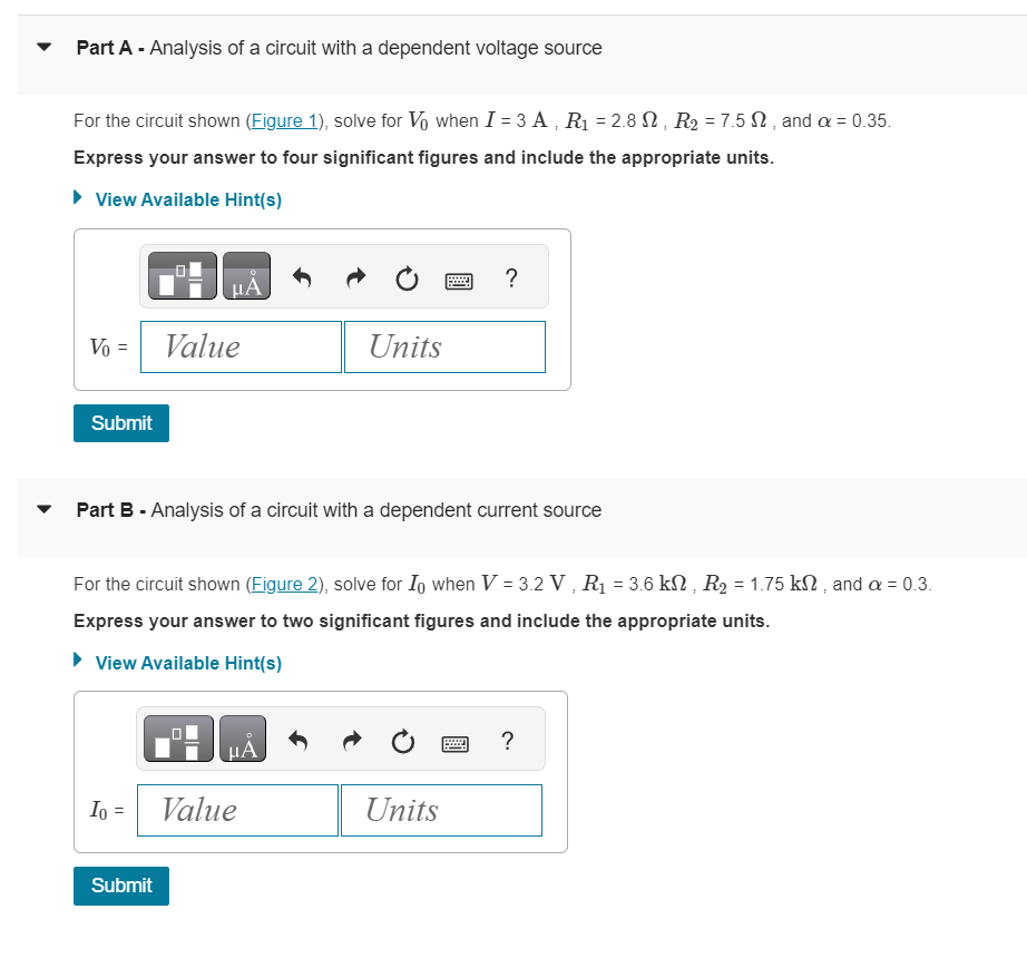 Solved Figure 1 of 2Part A - Analysis of a circuit with a | Chegg.com