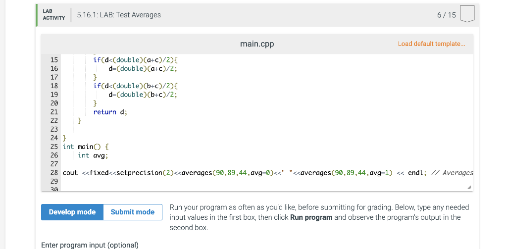 Solved 5.16 LAB: Test Averages A professor gives 3 tests in | Chegg.com
