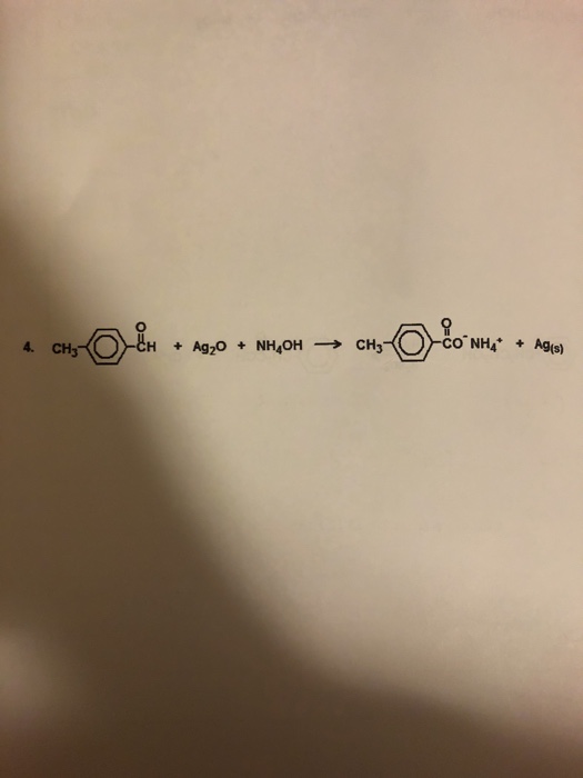 Solved + Ag2O + NH4OH → CH3 ONH4 + Ag(s) | Chegg.com
