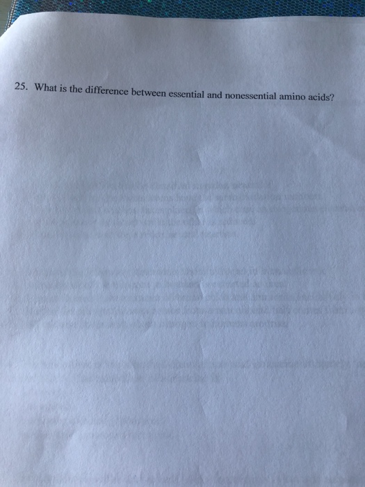Solved 25. What is the difference between essential and | Chegg.com