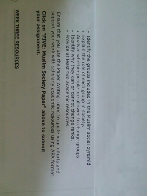 Identify the groups included in the Muslim social | Chegg.com