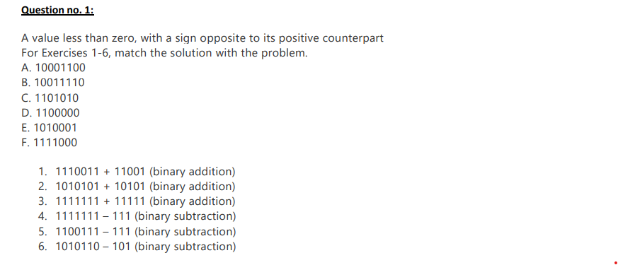 A value less than zero, with a sign opposite to its | Chegg.com
