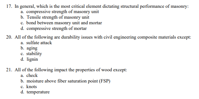 Solved 17. In general, which is the most critical element | Chegg.com