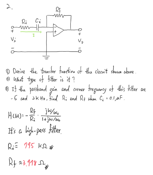 Solved (1) Derive the transter function of the circuit shown | Chegg.com