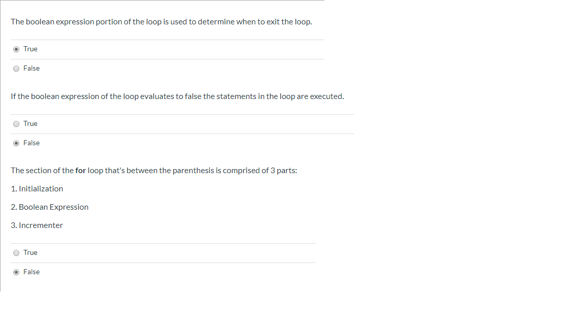 Solved The boolean expression portion of the loop is used to | Chegg.com