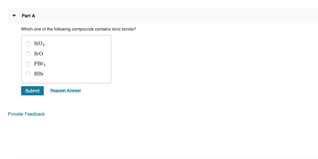 Solved Part A Which one of the following compounds contains | Chegg.com