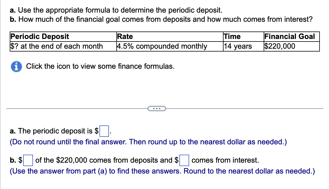 Solved a. Use the appropriate formula to determine the | Chegg.com