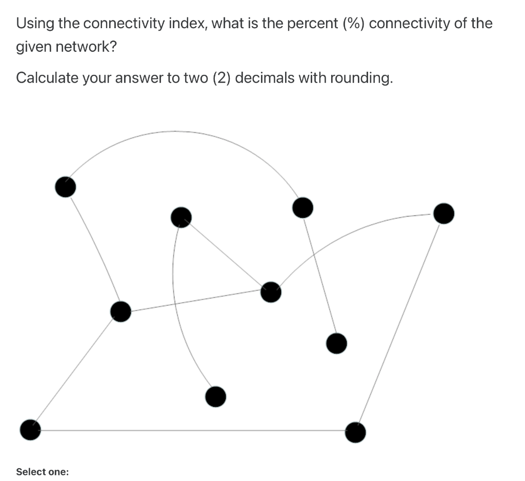 Solved Using the connectivity index, what is the percent | Chegg.com
