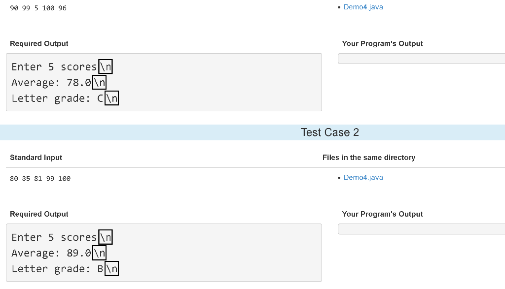 Solved I need this in java. The code shown is included in my | Chegg.com