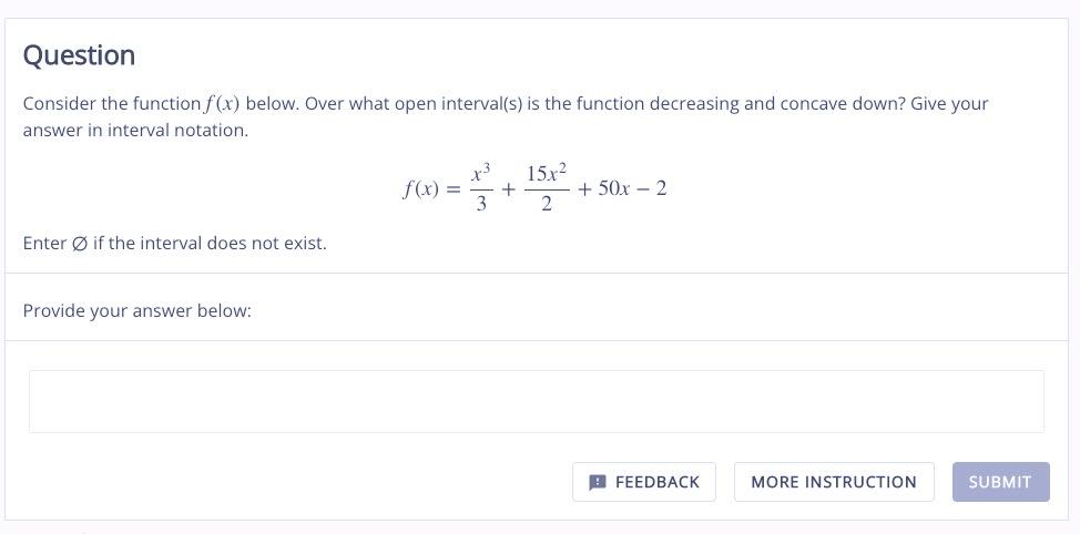 Solved Consider the function f(x) below. Over what open | Chegg.com