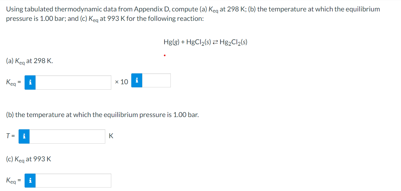 Using tabulated thermodynamic data from Appendix D, | Chegg.com