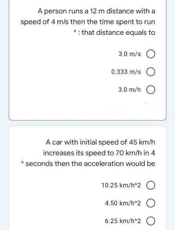 Solved A person runs a 12 m distance with a speed of 4 m/s | Chegg.com