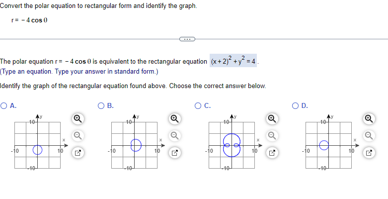 Solved Convert the polar equation to rectangular form and | Chegg.com