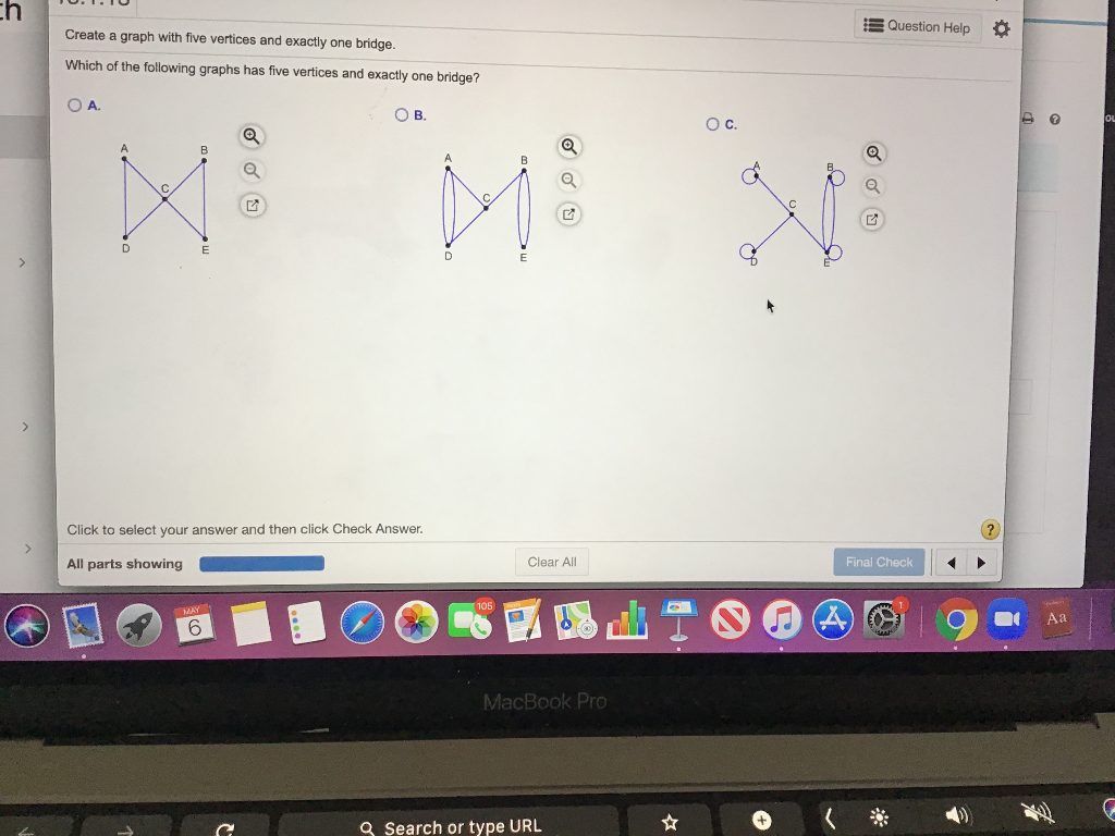 Solved Create a graph with five vertices and exactly one | Chegg.com