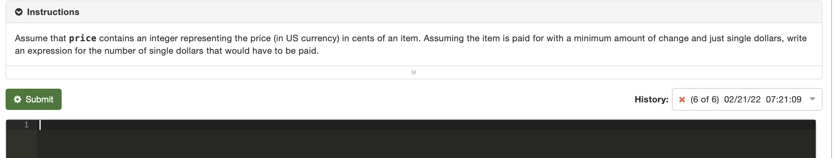 Solved Instructions Write a single statement that will print | Chegg.com