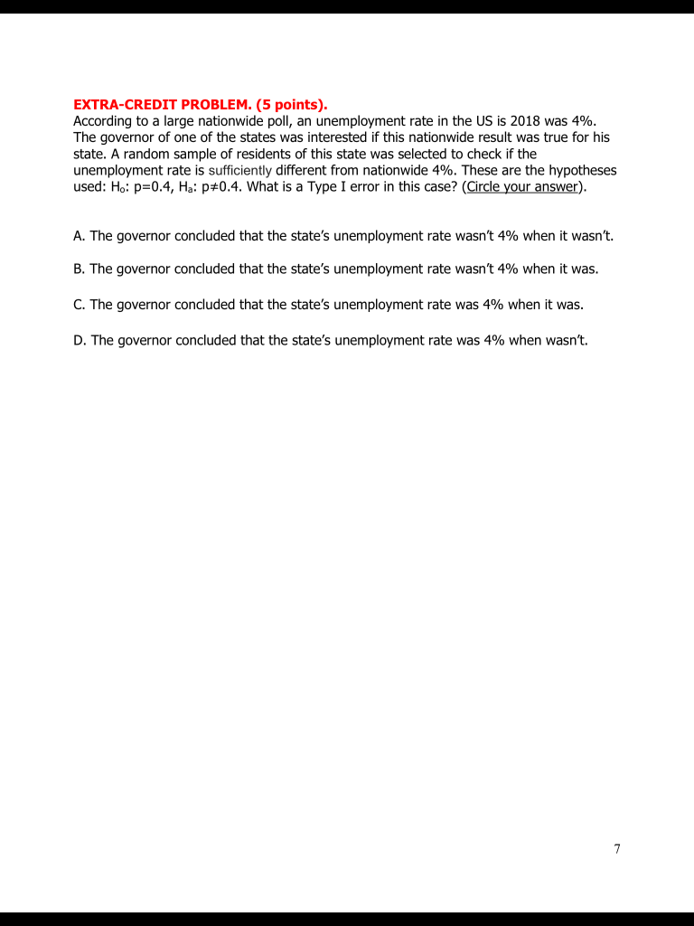 Solved EXTRA-CREDIT PROBLEM. (5 points). According to a | Chegg.com