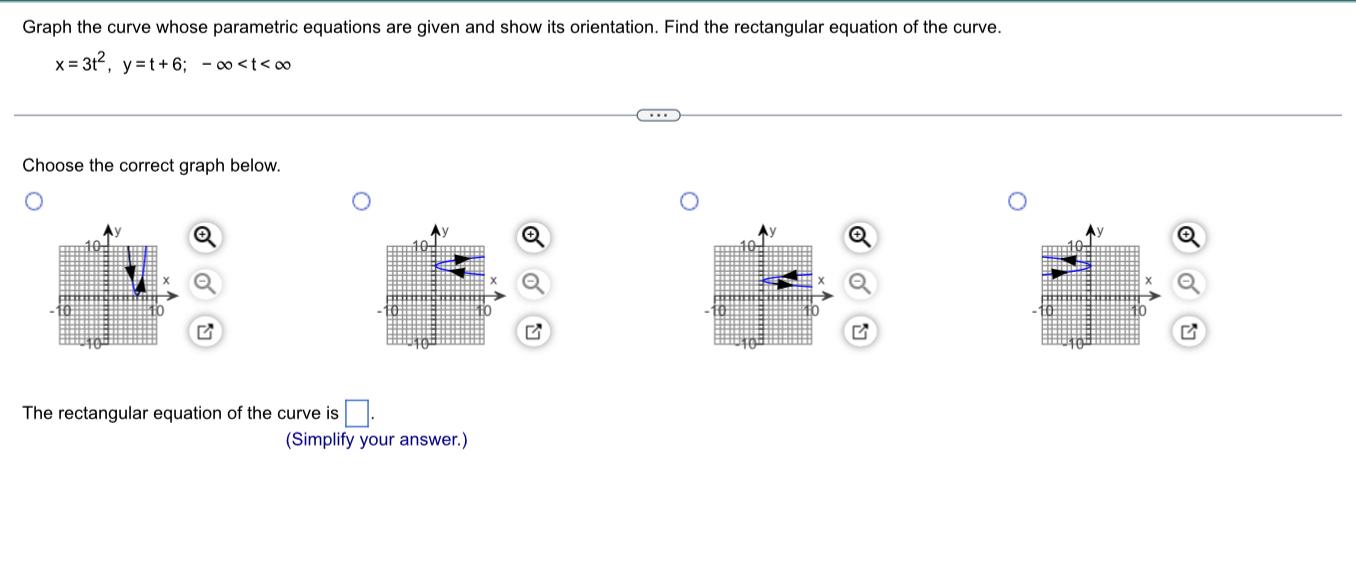 Solved Graph the curve whose parametric equations are given | Chegg.com